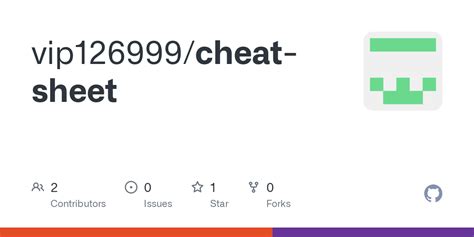 Cheat Sheettableshtml At Main · Vip126999cheat Sheet · Github