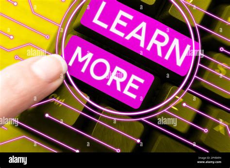 Hand Writing Sign Learn More Business Overview Deepen Knowledge Of The Thing You Want To Do Or