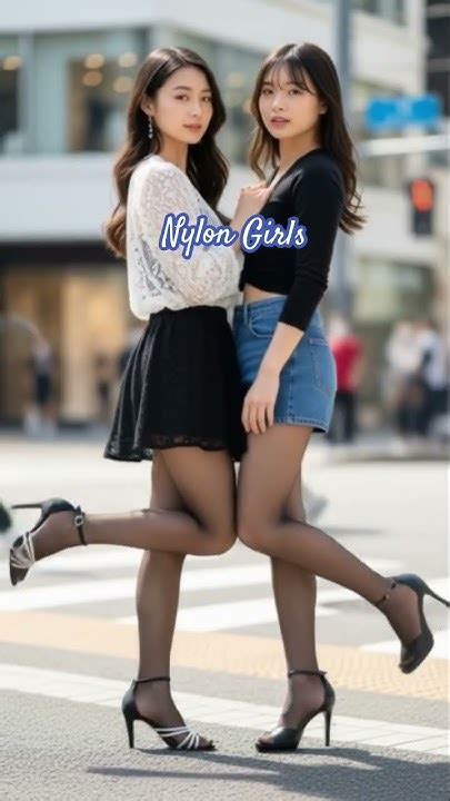 Cute Asian Girls In Pantyhose Nylons Stockings Tights Legs Sandal High