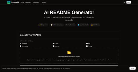 Syntha Ai Readme Generator Ai Tool For Code Documentation