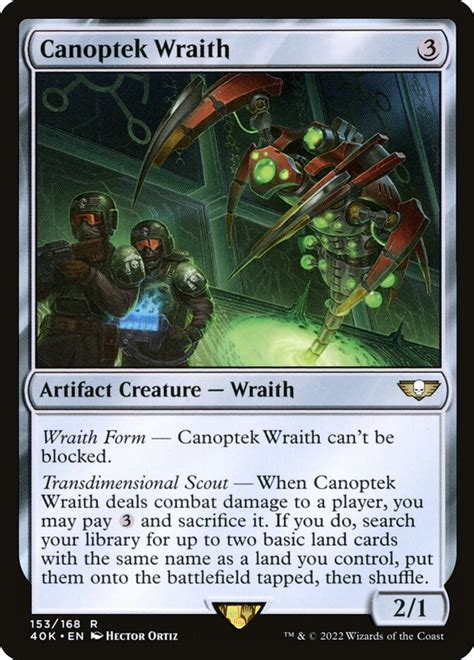 Canoptek Wraith · Warhammer 40 000 Commander 40k 153 · Scryfall Magic The Gathering Search