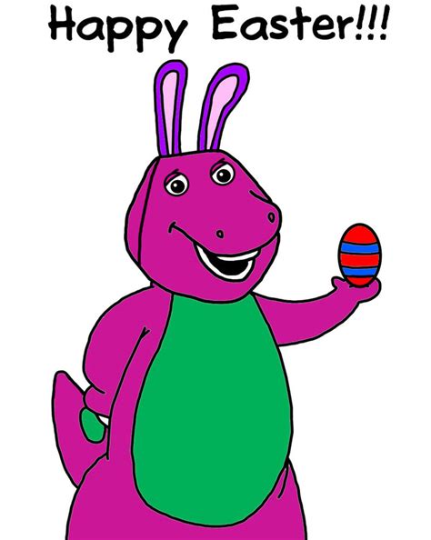 Happy Easter From Barney The Dinosaur By Nicholasvinhchaule95 On Deviantart