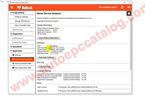 06 2024 Service Analyzer 92 00 For Bobcat Diagnostic Software