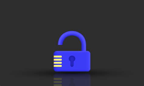 Illustration Security Lock Password Cartoon Vector Icon 3d Symbols