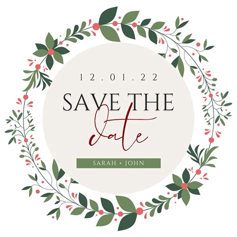 Christmas Save The Date Clip Art