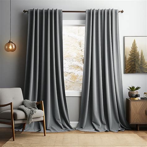 Lapalife Velvet Curtains Rod Pocket Room Darkening Curtain Christmas