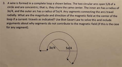 Solved 3 A Wire Is Formed In A Complete Loop A Shown Below