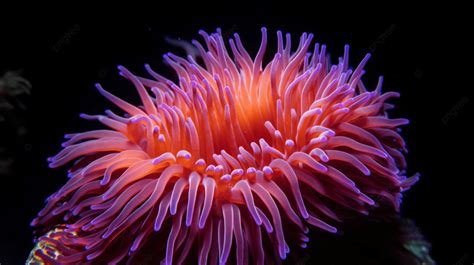 주황색과 보라색의 산호초 말미잘 산호 말미잘 고화질 사진 사진 수중 배경 일러스트 및 사진 무료 다운로드 Pngtree