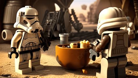 Lego Star Wars Storm Troopers Standing Near A Pot Background Lego Star