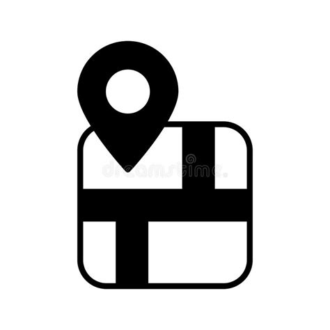 A Chart With Location Pointer Trendy Icon Of Map Location Stock Vector Illustration Of