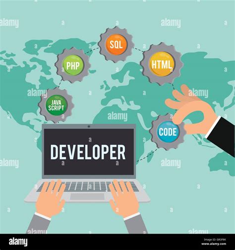 Developer Web Responsive Design Stock Vector Image And Art Alamy