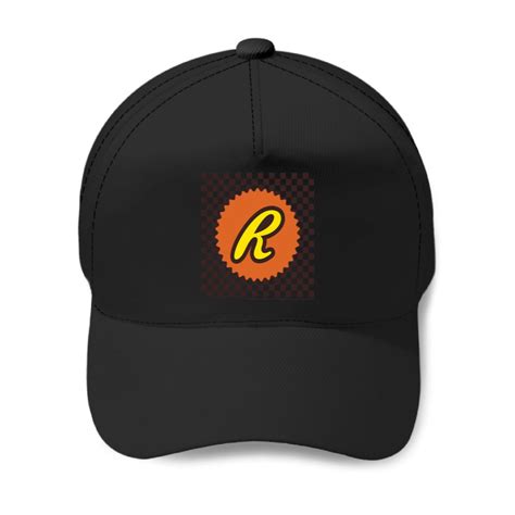 Reeses Peanut Butter Cups Checkered Background Logo Baseball Caps