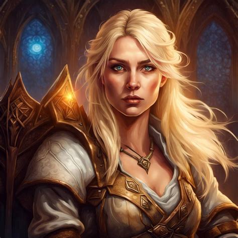 Portrait A Beautiful Blonde Woman Looking To The S By Colombelliink On