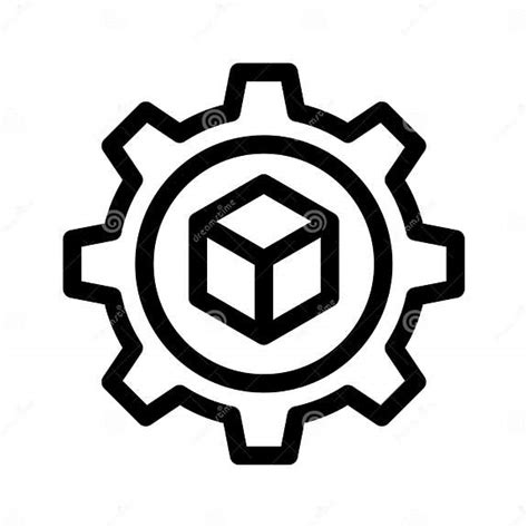 Production Process Vector Line Icon Stock Vector Illustration Of