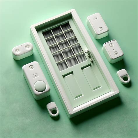 Premium Photo A Set Of Window Sensors Installed On A Glass Door