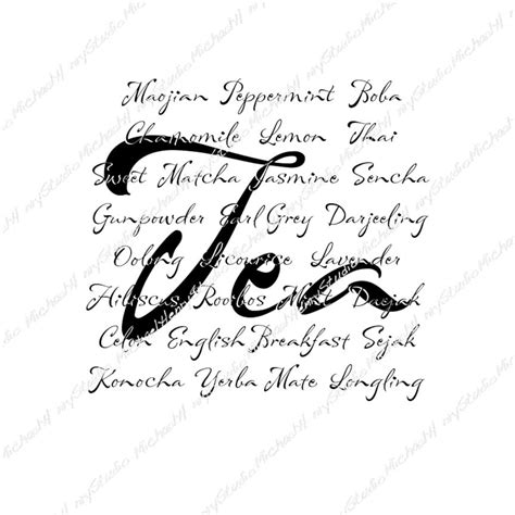 All Kinds Of Teas Classy Design T Shirt T Sticker Sublimation Cutting Machine Png