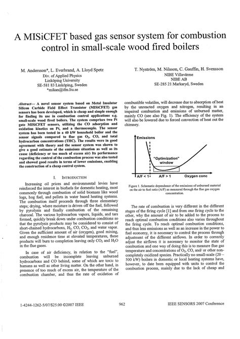 Pdf Gas Sensor Arrays For Combustion Control