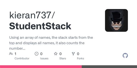 Github Kieran737studentstack Using An Array Of Names The Stack
