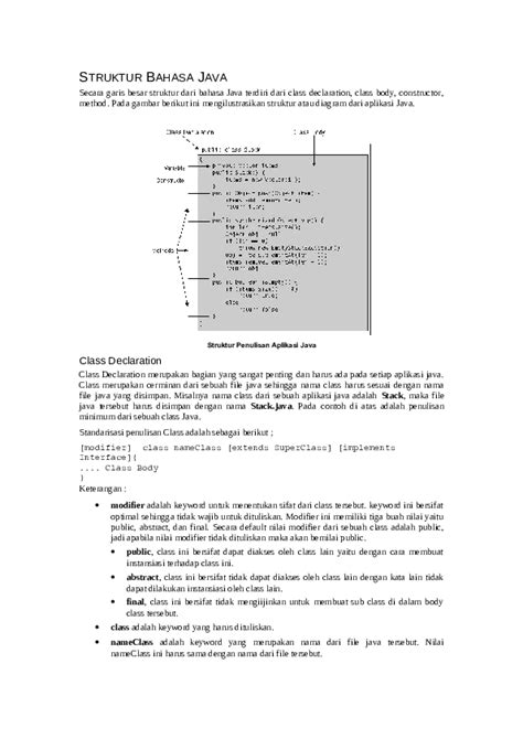Doc Struktur Bahasa Java