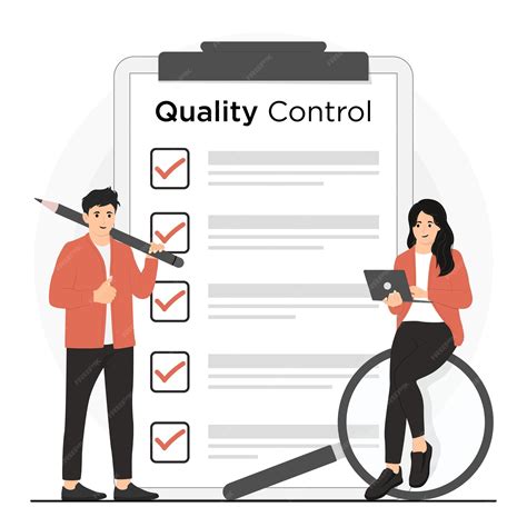 Premium Vector Flat Vector Product Quality Control Concept Illustration