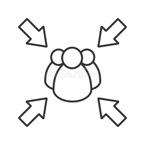 Fire Assembly Point Linear Icon Stock Vector Illustration Of