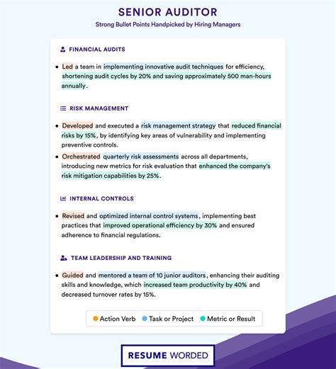 Senior Auditor Resume Examples For 2026 Resume Worded