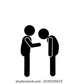 Stick Figure Illustration Facing Each Other Stock Vector Royalty Free