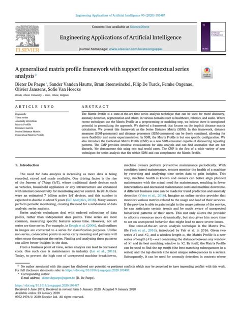 A Generalized Matrix Profile Framework With Support For Contextual