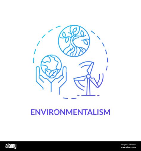 Environmentalism Political Movement Blue Gradient Concept Icon Stock