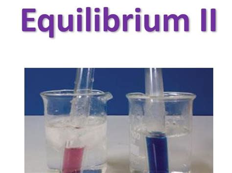 A Level Chemistry Topic 11 Equilibrium Teaching Resources