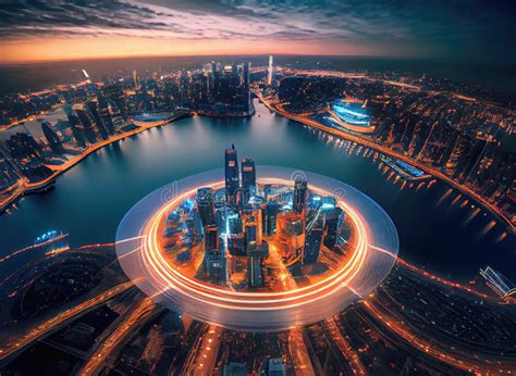 Smart City And Fast 5g Communication Network Representation Concept Made With Generative Ai