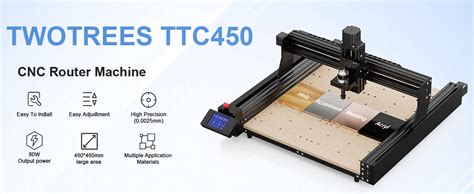 Twotrees Ttc 450 Cnc 80w Router Machine 3 Axis Cnc Machine Working Area