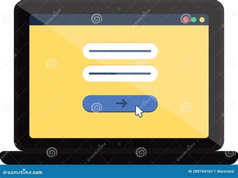Authentication Page Entering Password Website Stock Illustration Illustration Of Display