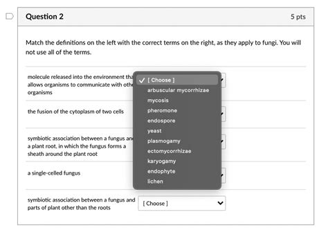solved question 2 5 pts match the definitions on the left with the