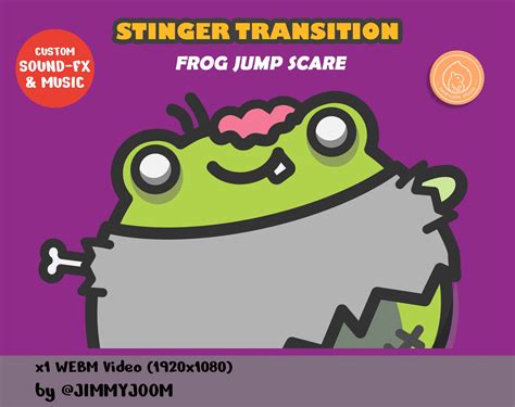 Halloween Frog Stinger Transition Jump Scare Animated Kawaii Zombie