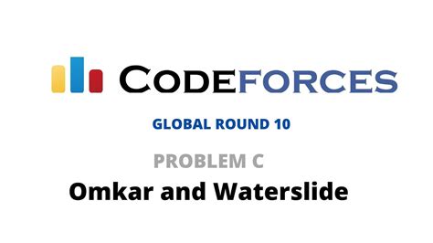 Codeforces Global Round 10 Problem C Omkar And Waterslide Youtube