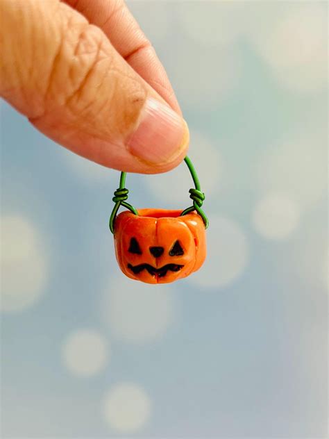 Mini Pumpkin Candy Buckets Handmade Jack O Lantern Pails Tiny