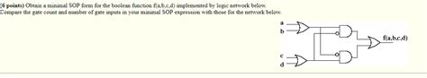 Solved Points Obtain A Minimal SOP Form For The Boolean Chegg