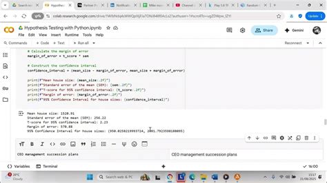 Calculate Confidence Intervals For House Sizes Using Python Youtube