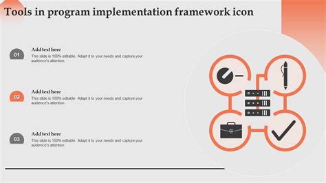 Tools In Program Implementation Framework Icon Ppt Slide