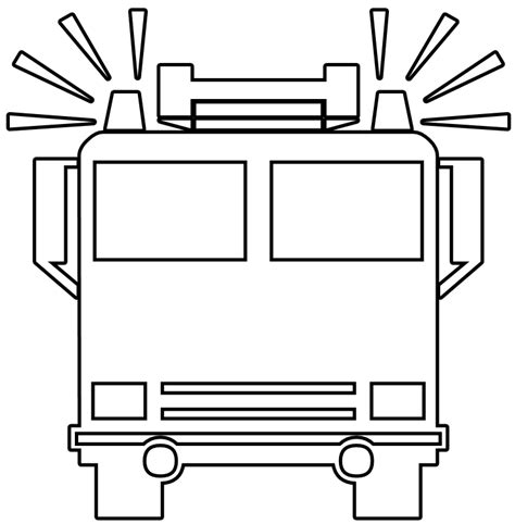 Fire Truck Outline Clip Art At Vector Clip Art Online