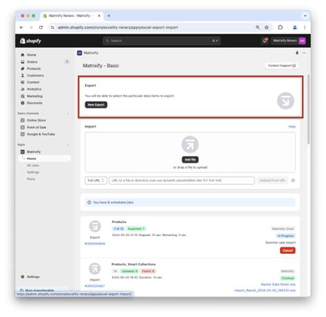 Export Shopify Store Data To A Spreadsheet With Matrixify Matrixify App