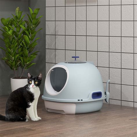 Wkemsing Covered Litter Box Litter Box With A Lid Scoop Enclosed