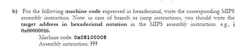 A Consider The Following Mips Code Stored Starting