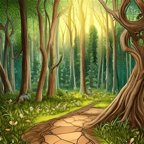 Cartoon Forest Scene