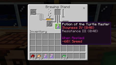 How To Craft And Use The Potion Of Turtle Master Deltias Gaming