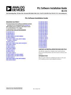 PLL Software Installation Guide Analog Devices Pll Software Installation Guide Analog
