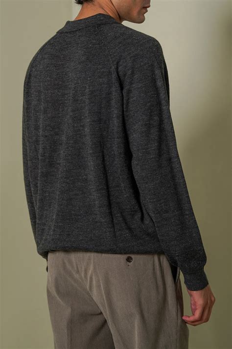 Wool Blend Polo Sweater Lama Retail
