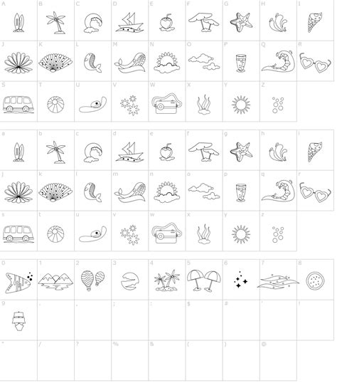 폰트 다운로드 Beach Dingbats