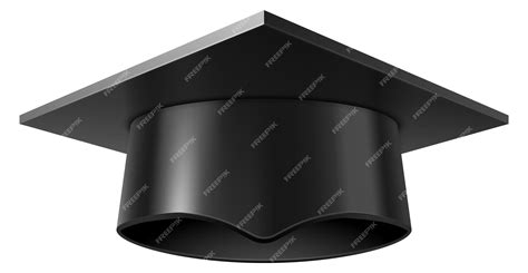 학사 학위 모자 현실적인 모형 학술 모자 프리미엄 벡터